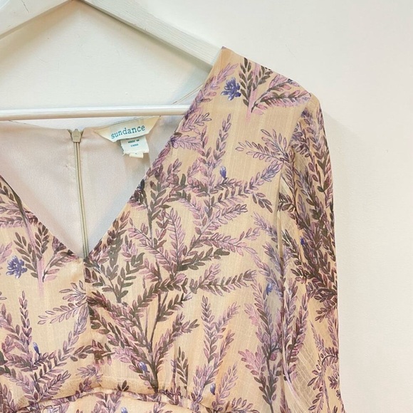Sundance | Dresses | Sundance Lilac Spring Chiffon Botanical ...